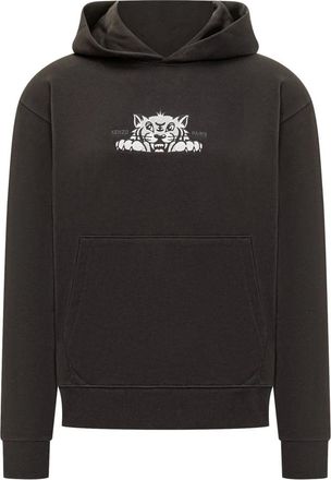 Kenzo Homme, Sweatshirts et sweats &agrave; capuche, Noir, Taille: XL Happy Tiger Embroidered Sweat &agrave; capuche