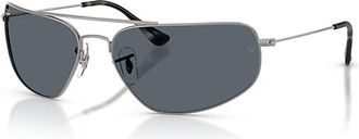 Ray-Ban Rb3780 Sonnenbrillen Gunmetal Fassung Blau Glas 63-16