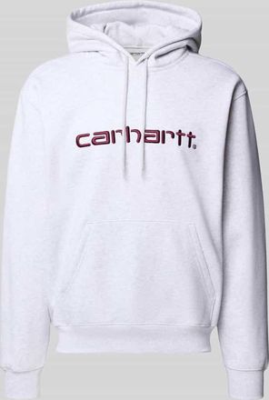 Carhartt Work in Progress Hoodie mit Label-Stitching und Känguru-Tasche