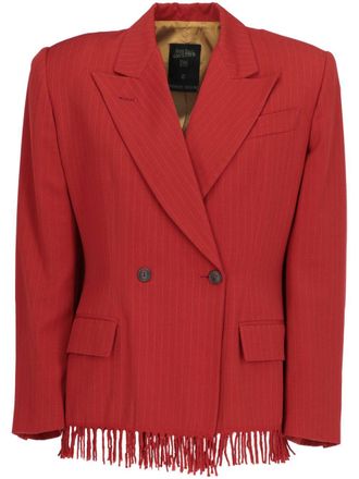 Jean Paul Gaultier blazer à franges (années 1990) - Rouge
