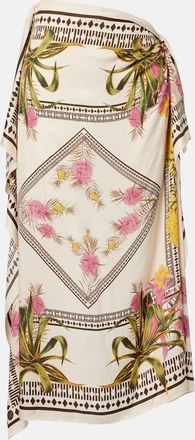 Blumarine Jupe midi asym&eacute;trique en serg&eacute;