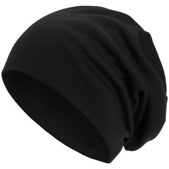 style3 Warme Herbst Winter Slouch Beanie XXL aus atmungsaktivem, feinem und leichten Jersey Unisex M&uuml;tze Winterm&uuml;tze One Size, Farbe:Schwarz