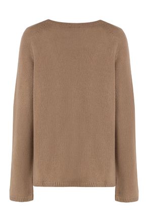 Max Mara Womens Crew Neck Sweater Wool And Cashmere Camel
