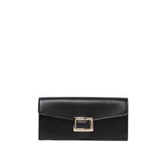 Roger Vivier Schwarzes Lederportemonnaie mit Schnalle - - Accessories - Damen - Schwarzk - ONE SIZE
