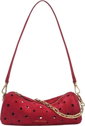 Manu Atelier Femme, Sacs, Rouge, Taille: ONE Size Mini Cylinder Perforated