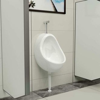 vidaXL Wandurinal mit Sp&uuml;lventil Keramik Wei&szlig; - Vidaxl