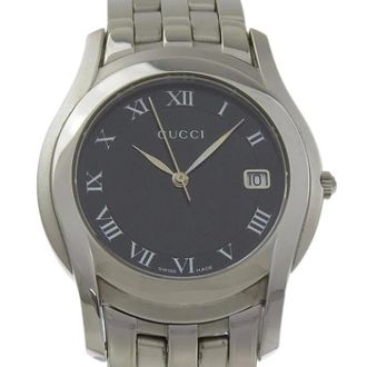 Gucci Pre-owned 5500M Quartz en acier inoxydable - Femme - Pre-owned - Noir - Taille: ONE Size