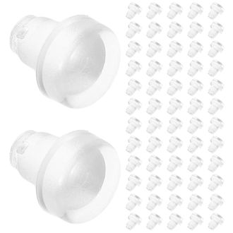 DOITOOL 100 runde M&ouml;belf&uuml;&szlig;e - Transparente Stuhlbeinkappen, Rohrendstopfen, rutschfeste Kappen f&uuml;r Tisch- und Hockerbeine - Kunststoff-Rohrstopfen, 1 cm