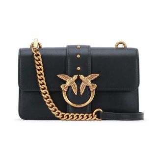 Pinko Pinko, Femme, Sacs, Noir, Taille: ONE Size Love Birds Chain Shoulder Bag
