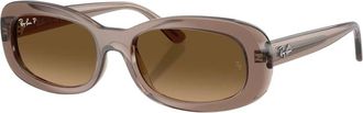 Ray-Ban Femme, Accessoires, Brun, Taille: 53 MM Oval Lunettes de soleil