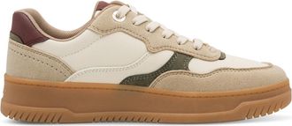 s.Oliver Damen Sneaker flach mit Schnürsenkeln Low Top, Beige (Beige Comb), 41 EU