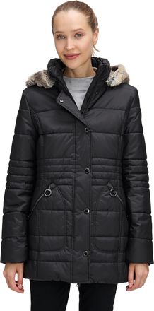 Betty Barclay Damen Outdoorjacke mit Abnehmbarer Kapuze 40, Schwarz