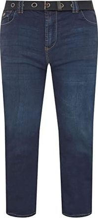 KAM Kam - Jean Stretch Indigo avec Ceinture Grande Taille Homme 64-64 - Bleu