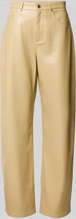 Nanushka Straight Fit Hose in Leder-Optik