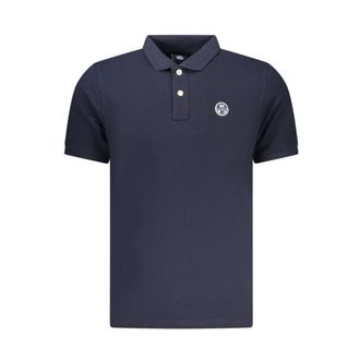 North Sails Polo-Shirt aus Baumwolle mit geripptem Kragen - - Tops - Herren - Blau - S