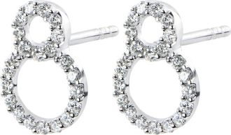 Edenly Ohrringe Vielfalt - Unendlich - 18 Karat Weißgold und Diamanten