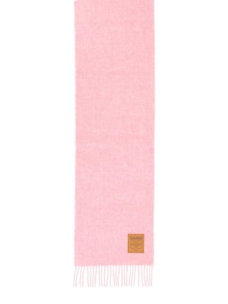 Ganni Wool Scarf - Pink
