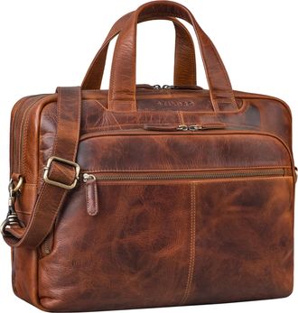 STILORD Lias Echtleder Umhängetasche für Herren - Stilsicher ins nächste Meeting Farbe:sesto - cognac