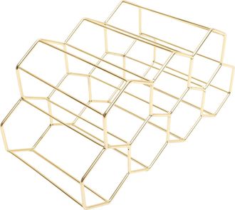 Lurrose Moderner Weinflaschenhalter aus Robustem Eisen Dekorativer Flaschenständer für Tisch und Bar Rostbeständiges Weinregal für Zuhause Vielseitiges Weinfl