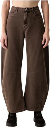 Pinko Pinko - Pantalon Emma Egg - Femme - Jeans - Brun - Taille: W26