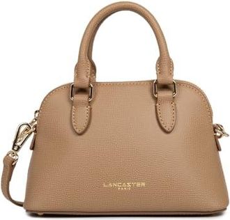 Lancaster | Sierra Jia - Petit Sac demi lune Refente de Cuir de Vachette Grainé Sable