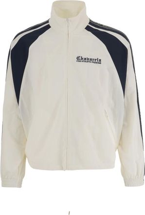 Willy Chavarria Homme, Vestes, Blanc, Taille: M Veste en nylon avec logo