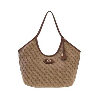Guess Samantha Logo Tote - - Bags - Damen - Beige - S