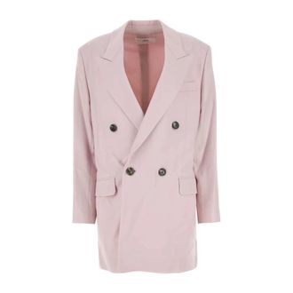 Ami Femme, Vestes, Rose, Taille: 34 FR Blazer Oversize en Laine