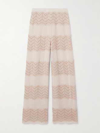 Eres Marin Travers&eacute;e Hose Aus Einer Woll-kaschmirmischung - Ecru