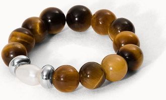 Purelei Anxiety Tigers Eye Pearl Ring mit Perle
