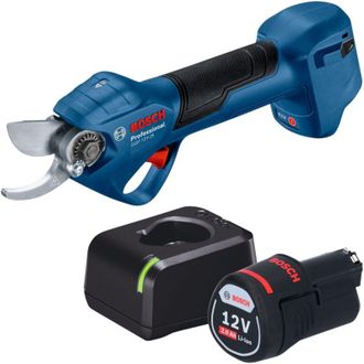 Bosch GGP 12V-25 Akku Gartenschere 12 V 25 mm Brushless + 1x Akku 2,0 Ah + Ladeger&auml;t