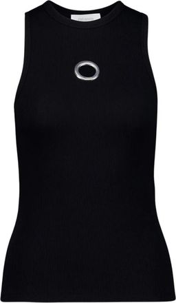 Paco Rabanne Femme, Tops, Noir, Taille: 40 FR D&eacute;bardeur en coton