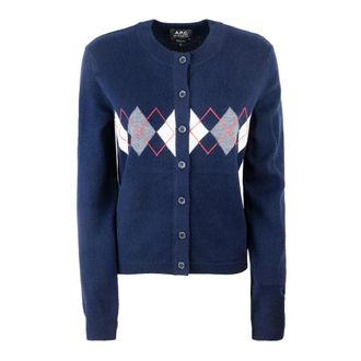 A.P.C. A.p.c., Femme, Pulls, Bleu, Taille: 38 FR Pull en Laine Bleu