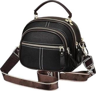 Generic Bousalutend Crossbody Bag, Classic Multifunctional Compartments Adjustable Wide Shoulder Strap Leather Crossbody Bag (I)