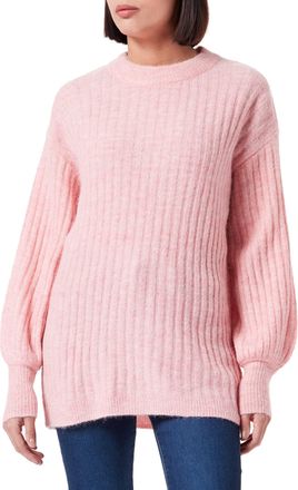 Ichi Damen IHAMARA LS Rib Pullover, 142307/Cameo Pink, S