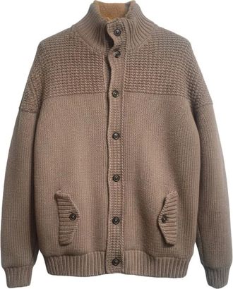 Ferrante Homme, Pulls, Brun, Taille: 4XL 54U39005 Knit Cardigan