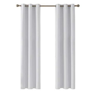 Deconovo Rideaux Occultants Isolant Thermique Anti Froid, Design Moderne &agrave; Oeillets, Rideaux pour Salon et Chambre, 107x183 CM (Largeur x Hauteur), Blanc, 2 Pi