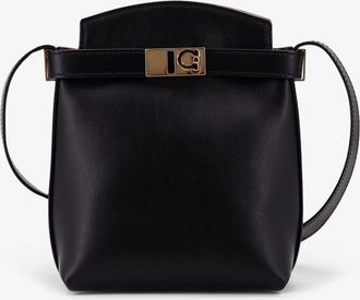 Ferragamo Leather crossbody bag with Gancini detail - FERRAGAMO - gender_Woman