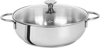 Cristel Cookway Master Schmorpfanne aus Edelstahl mit zwei Griffen