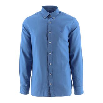 Hackett Chemise Oxford teinte en pi&egrave;ce - Homme - Chemises - Bleu - Taille: XL