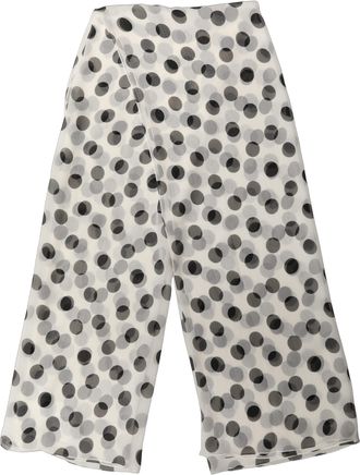 Dolce & Gabbana Polka Dot Silk Scarf - White