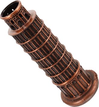 NUOBESTY Schiefer Turm von Pisa Modell aus Zinklegierung 20cm Gro&szlig;e Tischdekoration Filigrane Architektur Skulptur f&uuml;r Wohnzimmer und B&uuml;ro