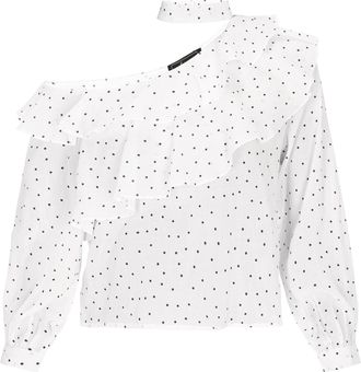Faina Bluse Frauen cremewei&szlig; schwarz