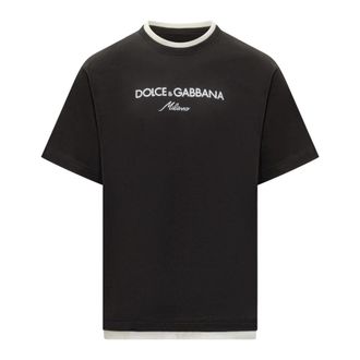 Dolce & Gabbana Logo T-Shirt - - Tops - Herren - Schwarzk - M