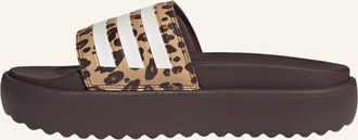 adidas Plateau-Pantoletten Adilette Platform braun