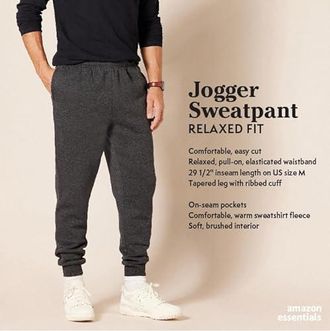 Amazon Essentials Pantalon de Jogging Décontracté, Polaire, Coupe Confortable Homme, Gris Camouflage, S
