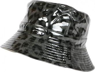 Nyls Cr&eacute;ation Bob Chapeau de Pluie Gris et Noir Leopard Original Leora - Taille Unique - Gris