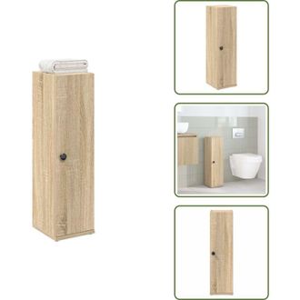 vidaXL The Living Store Badezimmerschrank mit Rollenhalter Sonoma-Eiche 20,5x22x72 cm - Toilettenpapierhalter