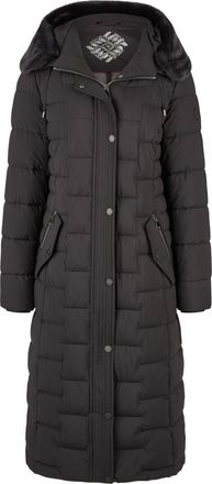 Barbara Lebek Mantel mit Webpelz - 42