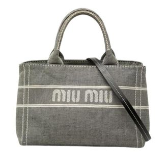 Miu Miu Pre-owned Denim Satchel - - Pre-owned - Damen - Grau - ONE SIZE